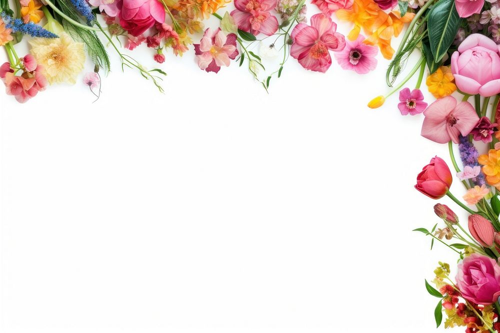 Floral border backgrounds flower petal. | Free Photo Illustration ...