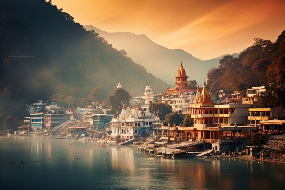 Rishikesh architecture landscape cityscape. | Premium Photo - rawpixel