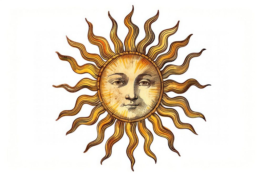 Sun tarot card white background | Free Photo Illustration - rawpixel