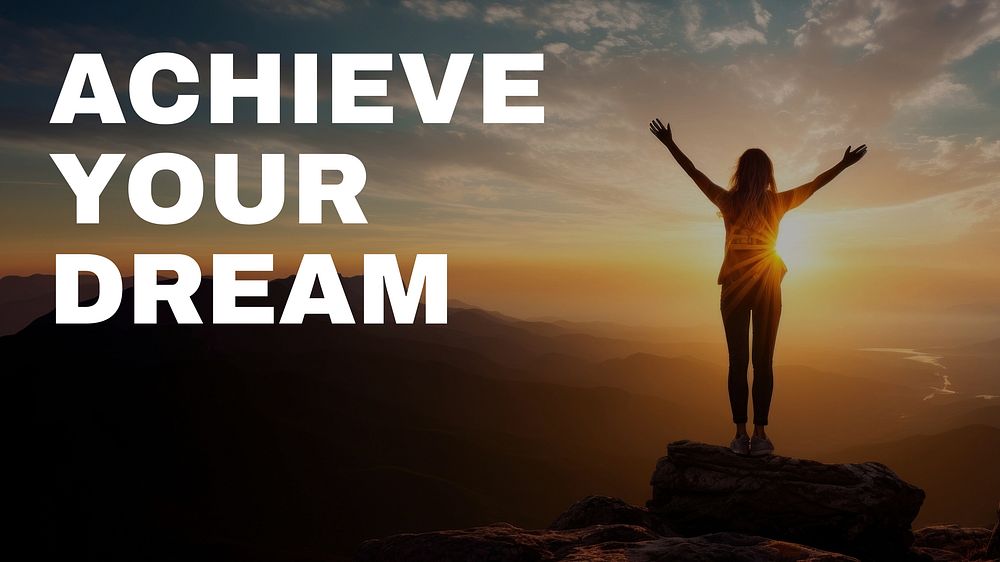 achieve your dream quote blog | Free Photo - rawpixel