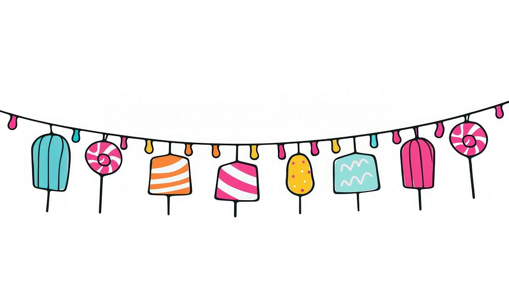 Sweet candy flag string decoration | Free Photo Illustration - rawpixel