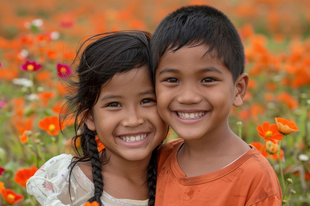 Filipino kid flower photo photography. | Free Photo - rawpixel