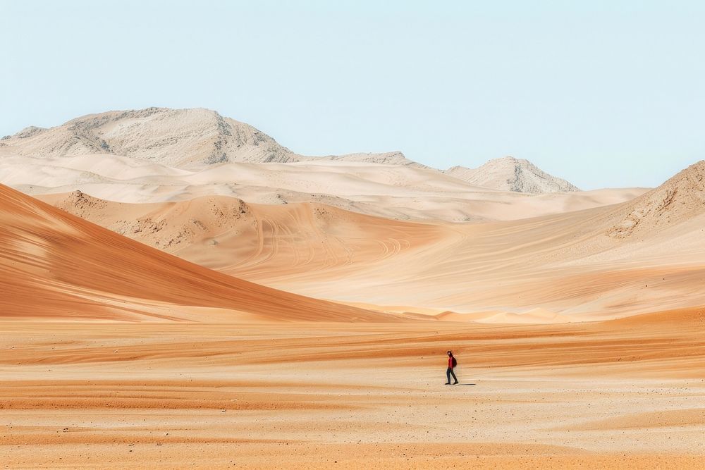 Person traveling desert person landscape | Free Photo - rawpixel
