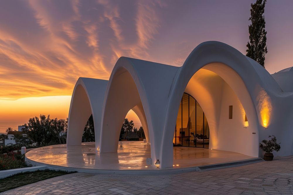 Liminal white building arches architecture | Free Photo - rawpixel