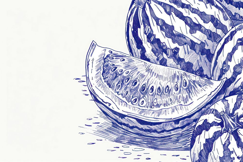 Vintage drawing watermelon fruits text | Free Photo Illustration - rawpixel