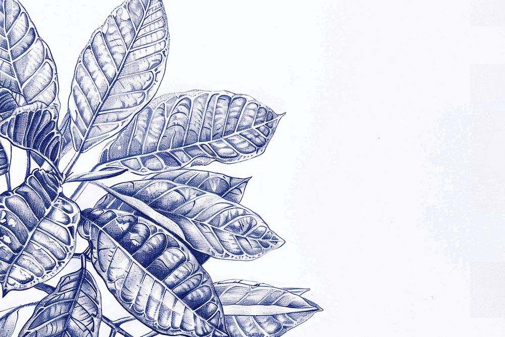 Vintage drawing croton leaves illustrated | Free Photo Illustration ...