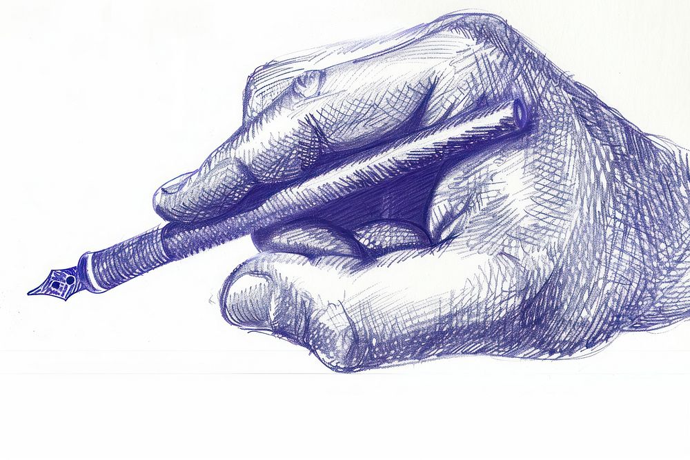 Vintage drawing point Hand hand | Free Photo Illustration - rawpixel