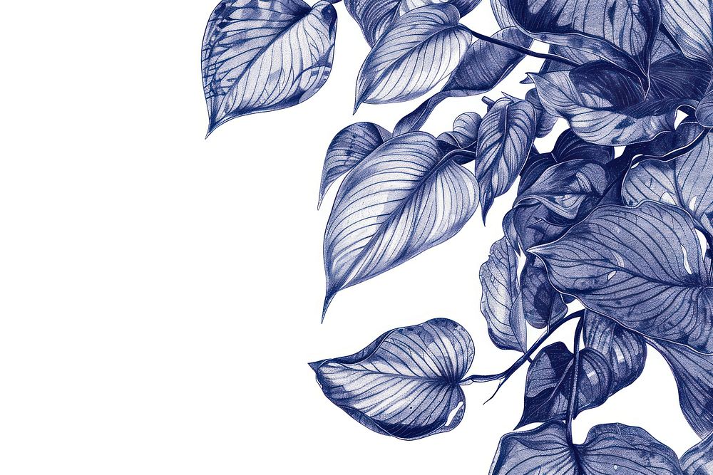 Vintage drawing pothos leaves illustrated | Premium Photo Illustration ...