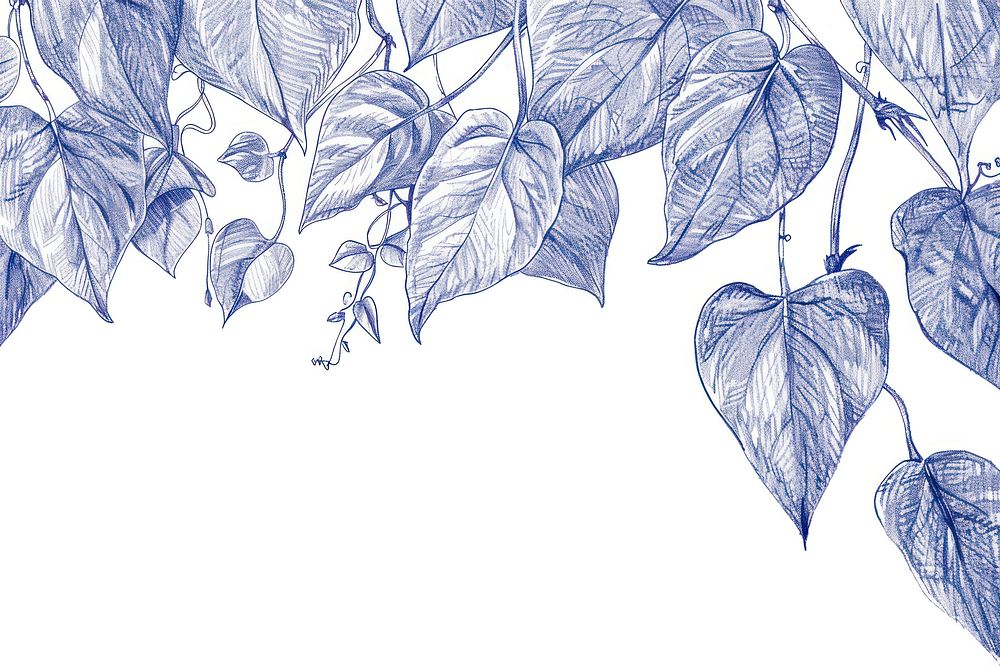 Vintage drawing pothos leaves illustrated | Free Photo Illustration ...