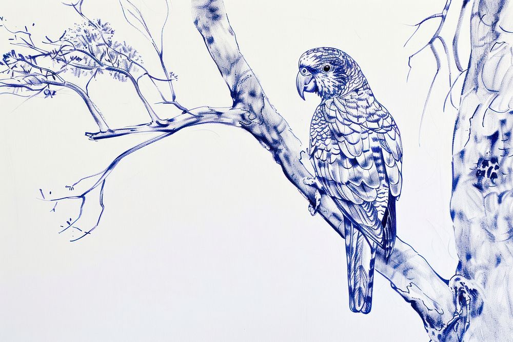 Vintage drawing quaker parrot bird | Free Photo Illustration - rawpixel