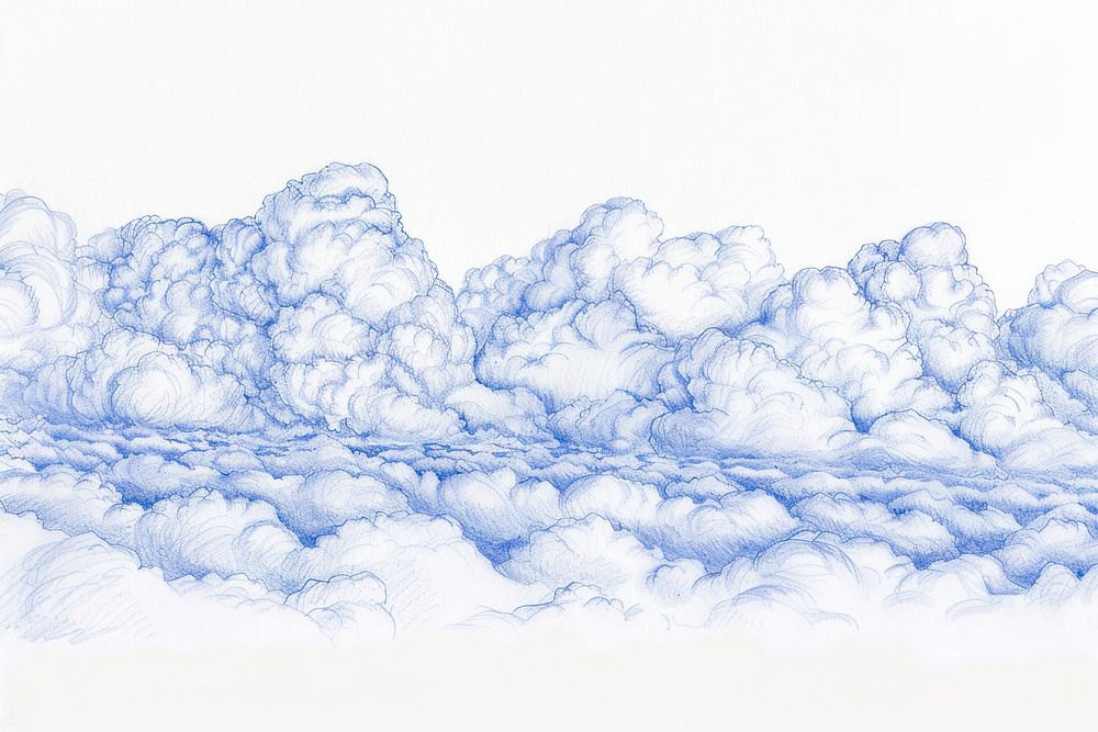 Vintage drawing stratus clouds outdoors | Free Photo Illustration ...