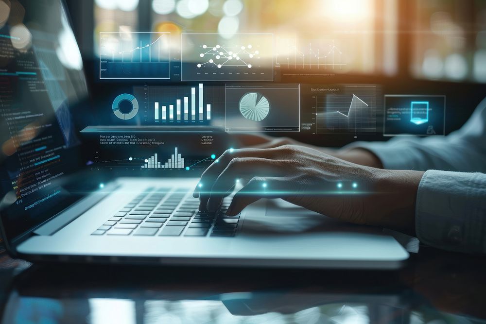 Digital marketing computer laptop electronics. | Premium Photo - rawpixel