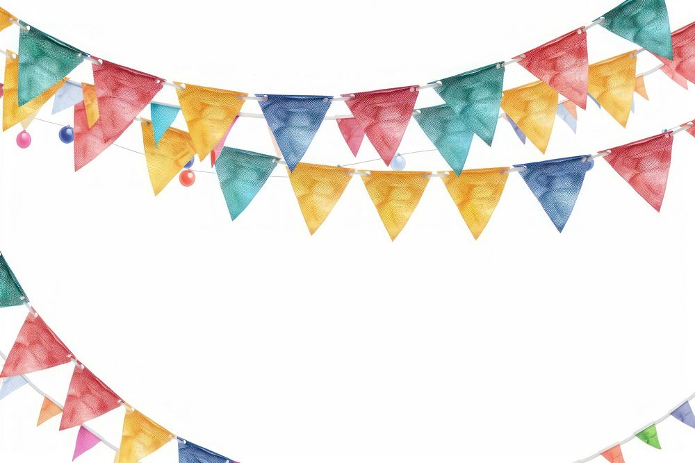 Colorful bunting flags people person | Free Photo Illustration - rawpixel