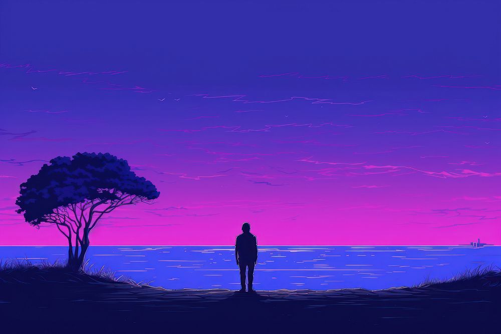 japanese sweet purple blue backlighting. | Free Photo Illustration ...