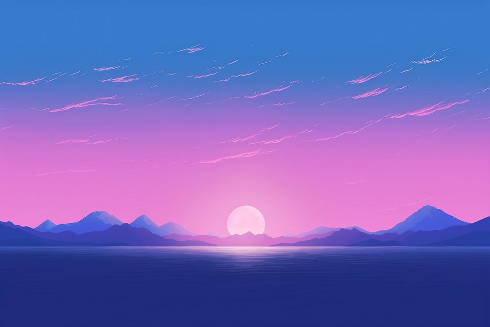 summer sunset purple landscape outdoors. | Premium Photo Illustration ...