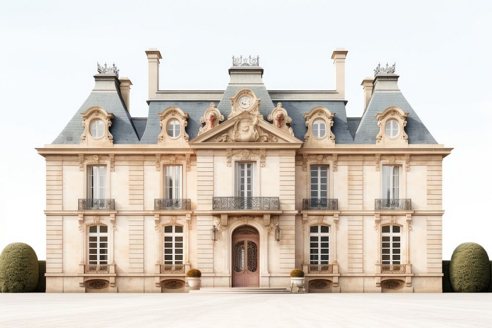 French provincial architecture building house | Premium Photo - rawpixel