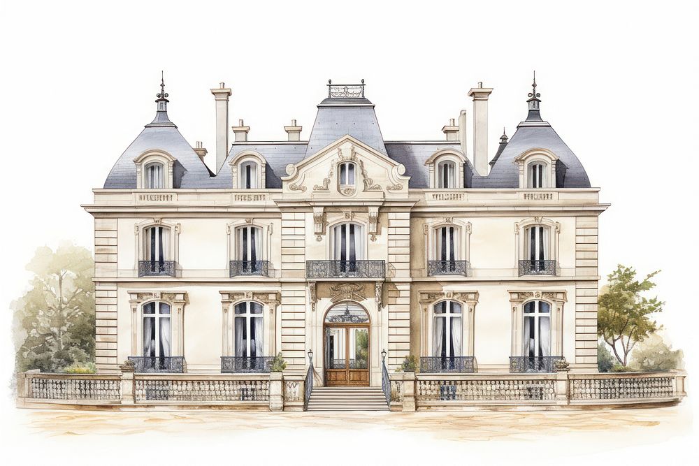 French provincial architecture building house. | Free Photo - rawpixel