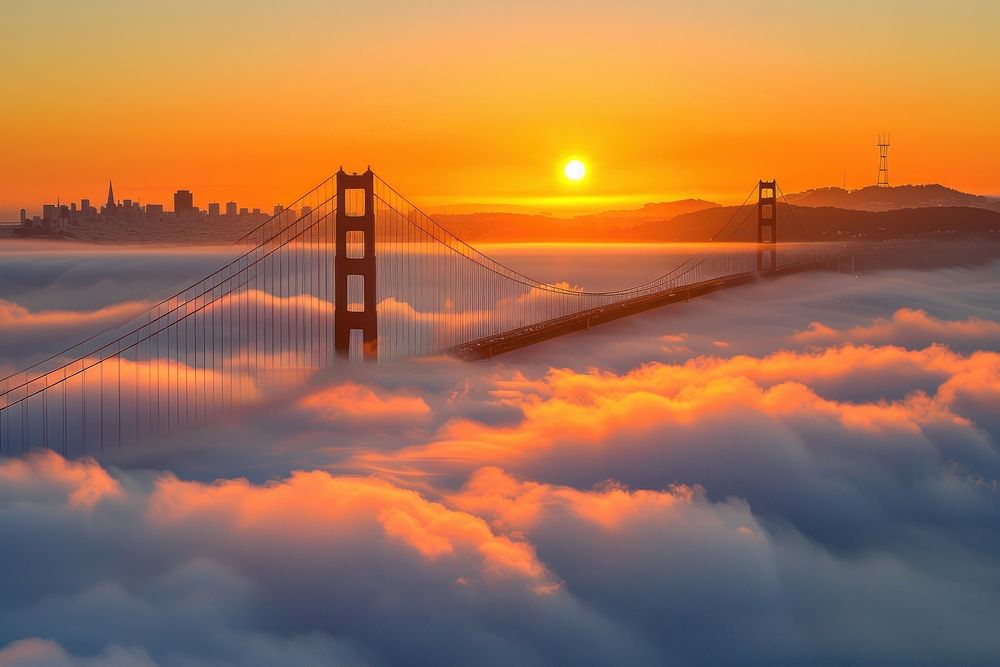 Golden gate bridge scenery landscape | Free Photo - rawpixel
