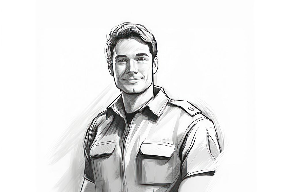 Paramedic illustrated drawing sketch | Free Photo Illustration - rawpixel
