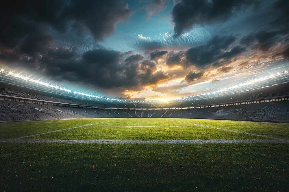 Empty football stadium field architecture | Free Photo - rawpixel