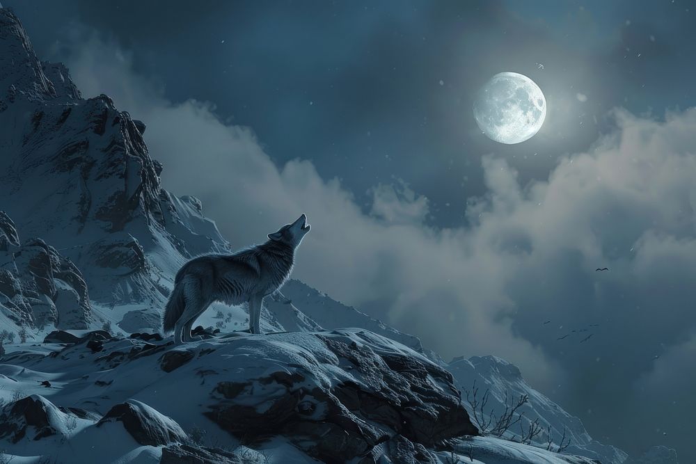 Wolf nature moon astronomy. | Premium Photo - rawpixel