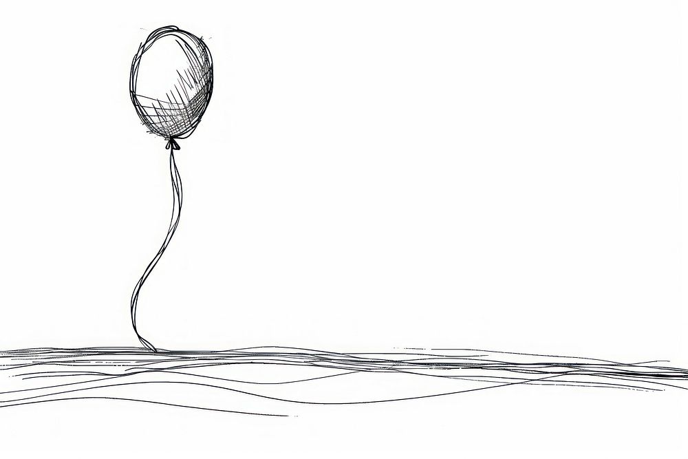 Balloon drawing illustrated sketch. | Free Photo Illustration - rawpixel