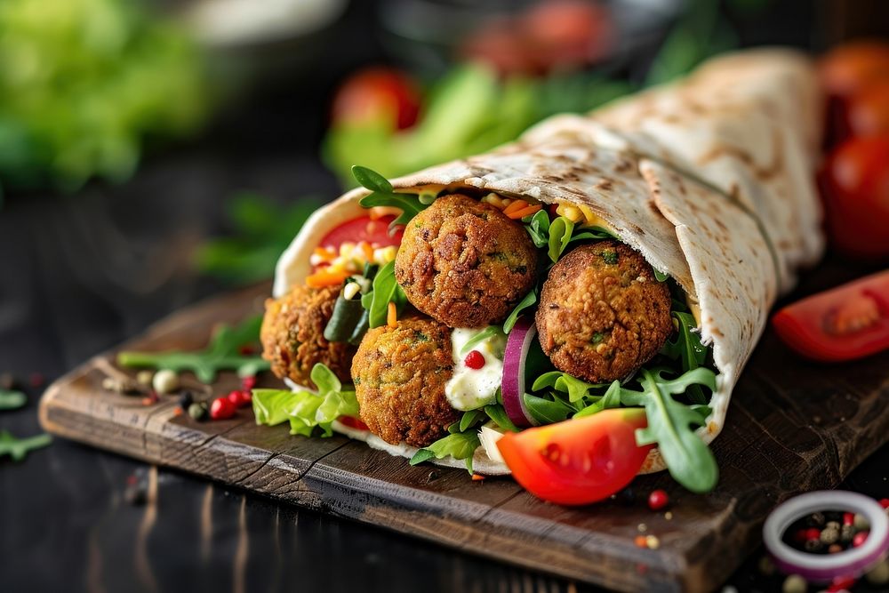 Falafel pita wrap bread food | Premium Photo - rawpixel