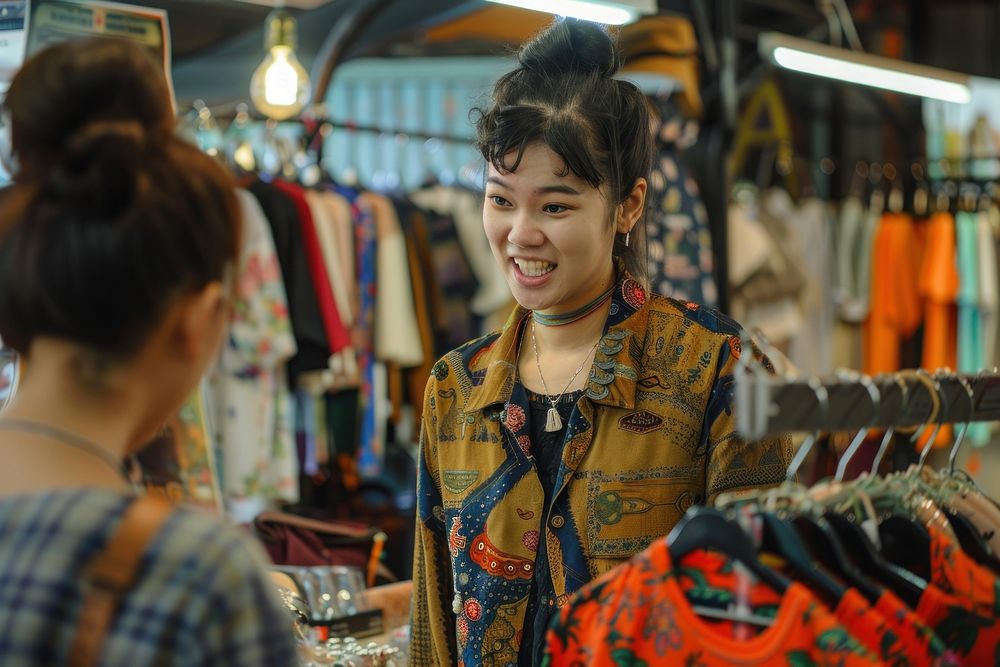 Thai young woman merchant market | Free Photo - rawpixel