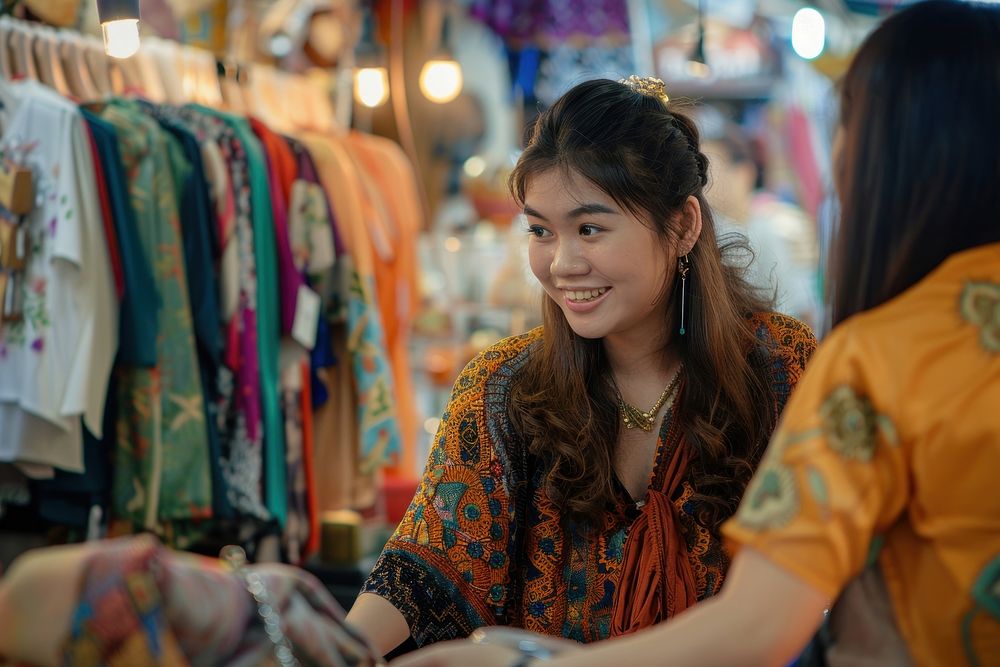 Thai young woman merchant market | Free Photo - rawpixel