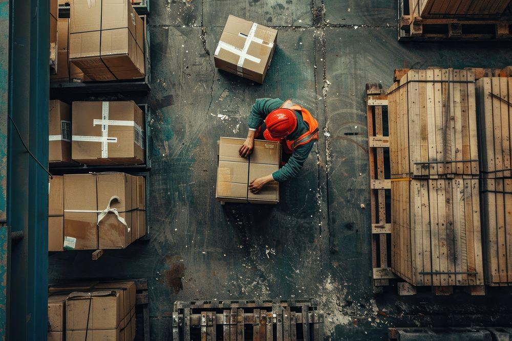 Photo top view worker hard | Free Photo - rawpixel