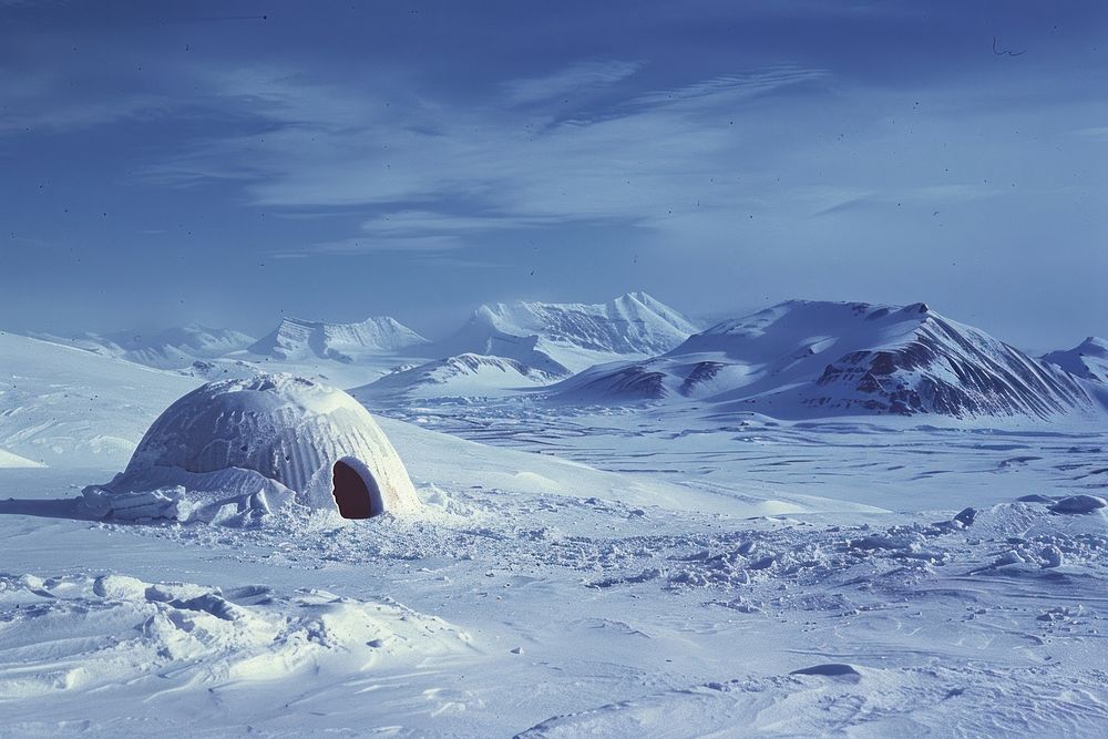Igloo greenland landscape winter igloo | Free Photo - rawpixel