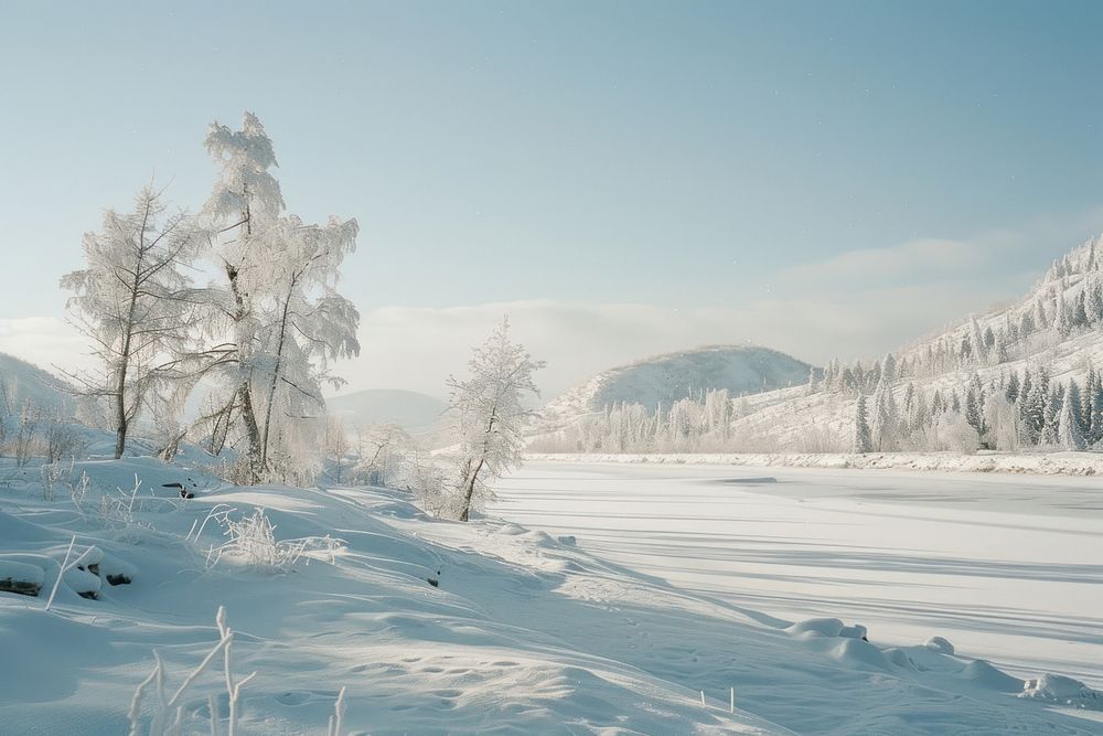 Siberia landscape winter outdoors scenery | Free Photo - rawpixel