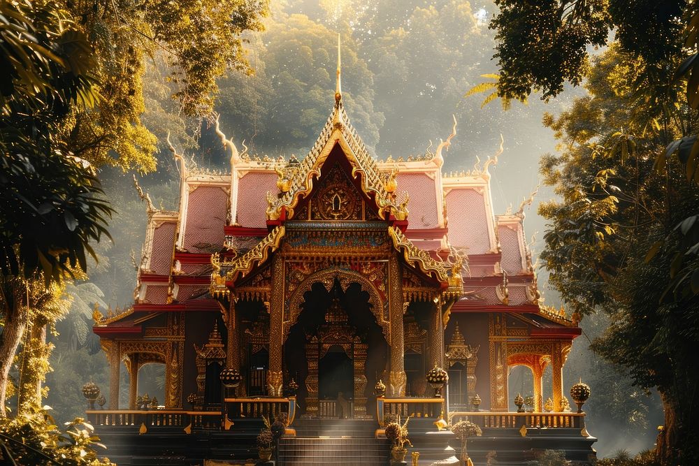 Thai temple architecture building housing. | Free Photo - rawpixel