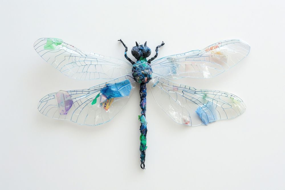 Dragonfly made plastic dragonfly invertebrate | Premium Photo - rawpixel