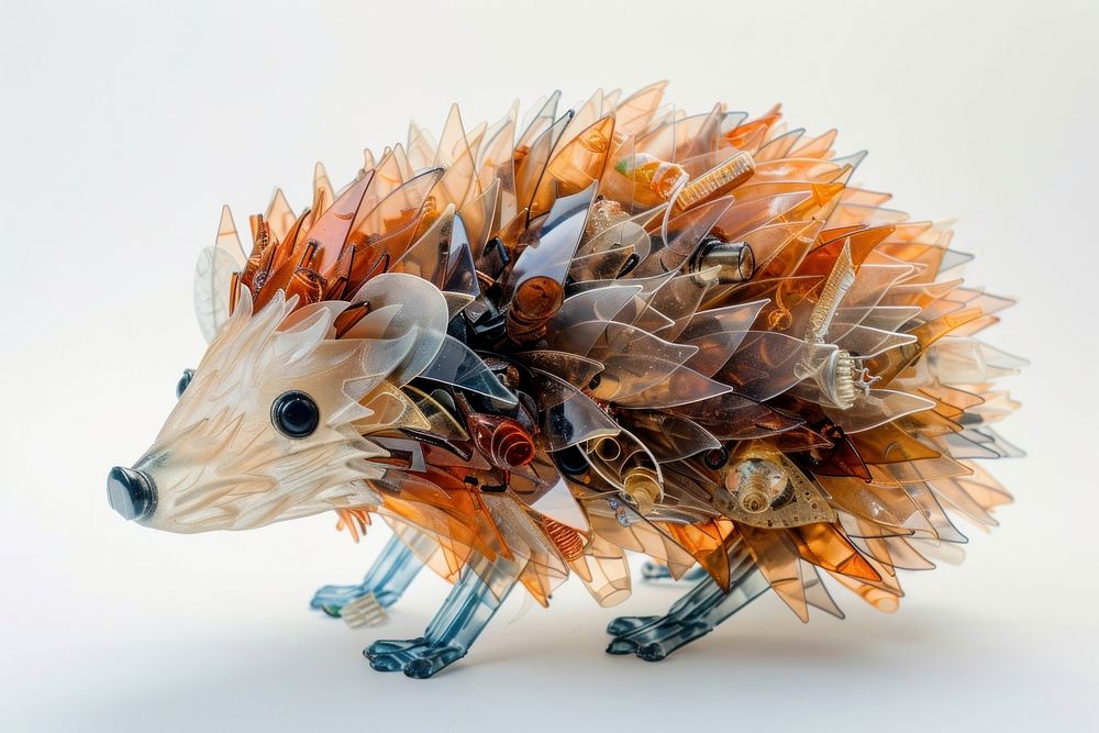 Hedgehog made plastic chandelier animal | Premium Photo - rawpixel