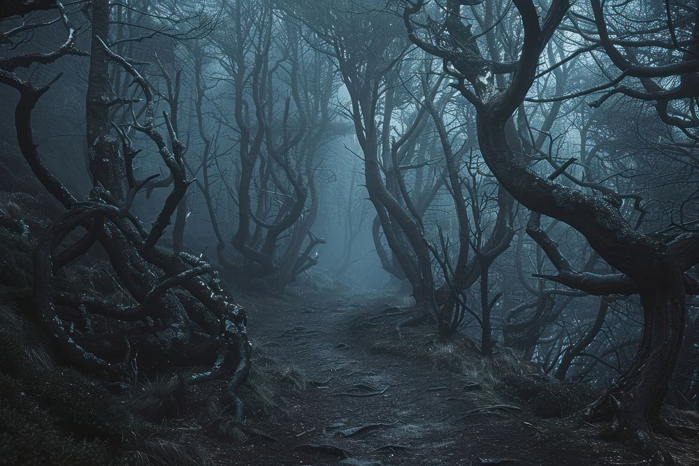 Scary forest tree vegetation outdoors. | Free Photo - rawpixel