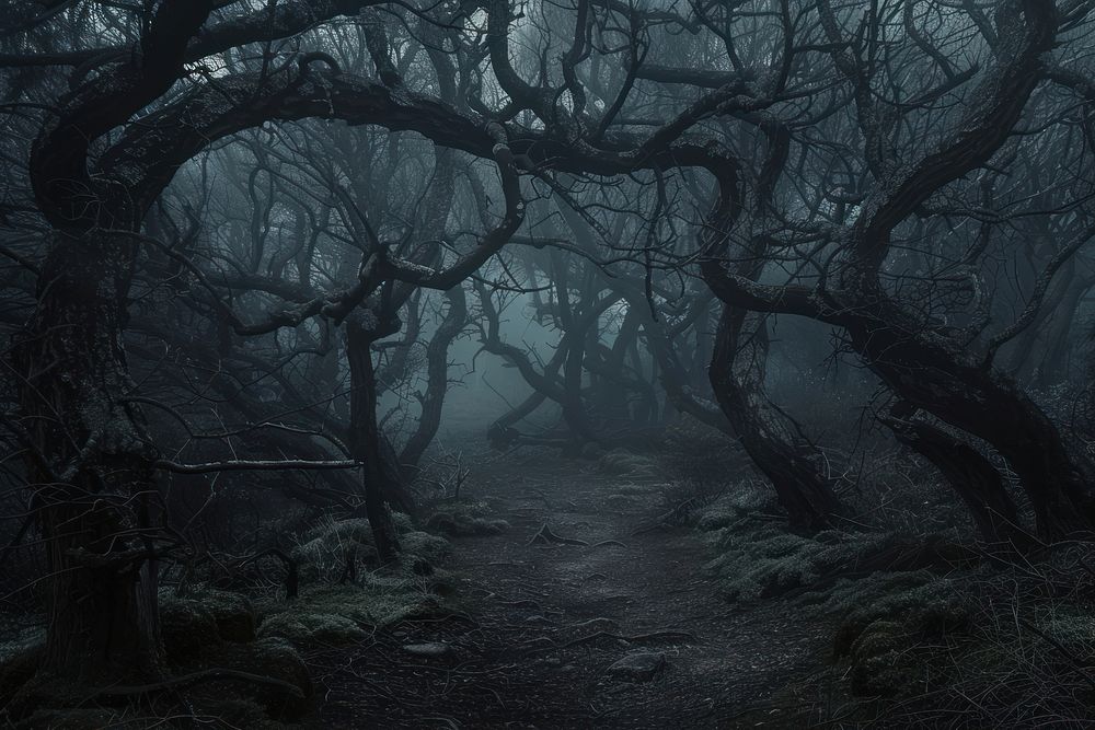Scary forest tree vegetation outdoors. | Free Photo - rawpixel