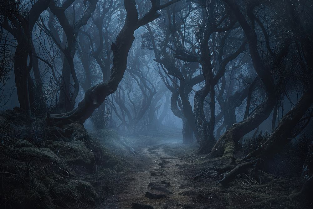 Scary forest tree vegetation outdoors. | Free Photo - rawpixel