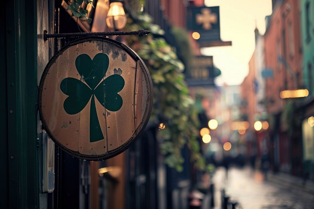 Shamrock sign street symbol urban. | Free Photo - rawpixel