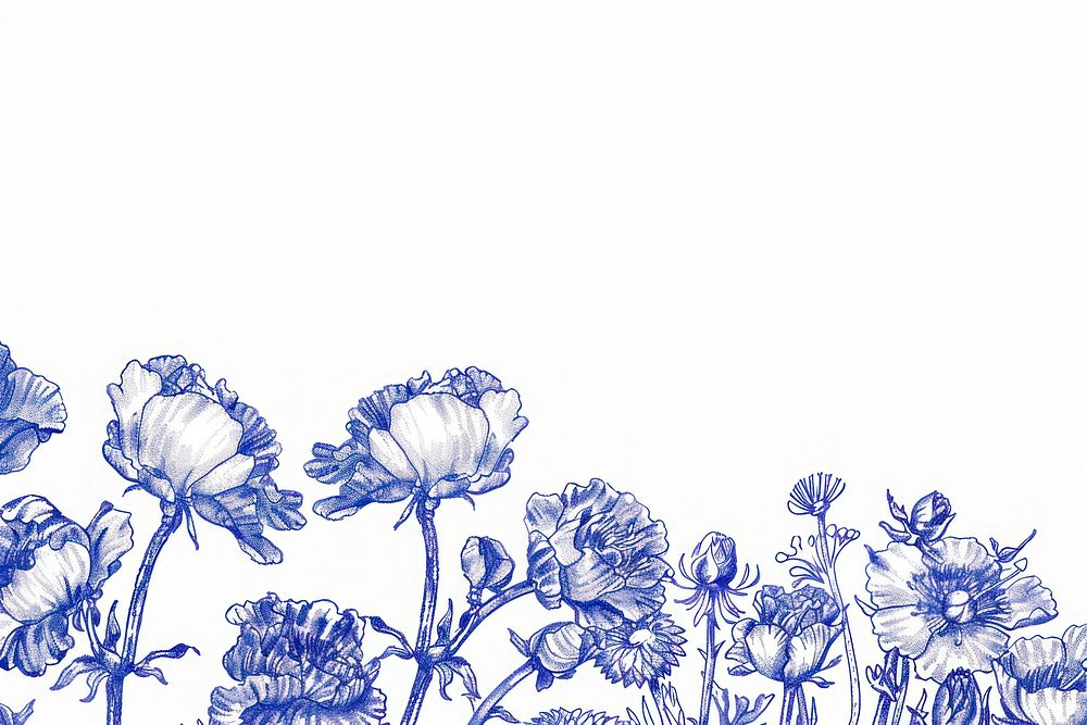 Vintage drawing carnation border sketch | Free Photo Illustration ...