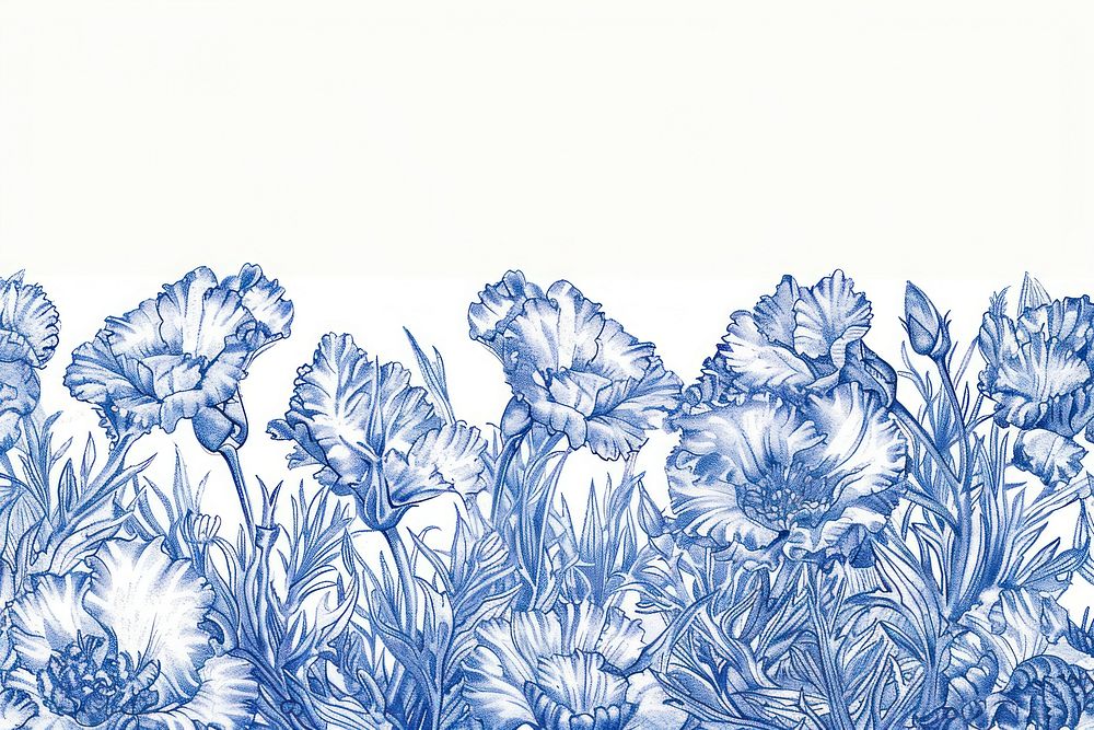 Vintage drawing carnation border sketch | Free Photo Illustration ...