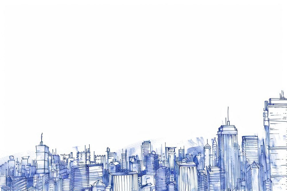 Vintage drawing cityscape border sketch | Free Photo Illustration ...