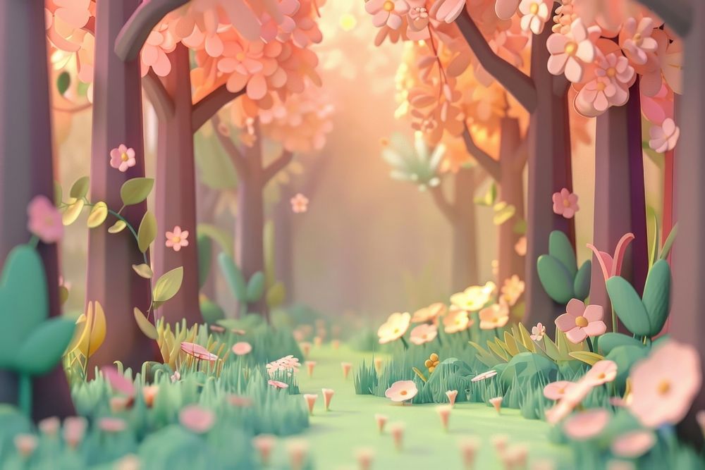 Cute forest background backgrounds outdoors | Free Photo Illustration ...