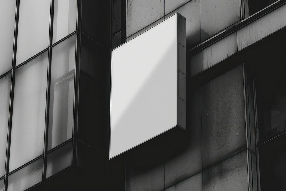 Rectangle white mockup sign architecture | Free Photo - rawpixel
