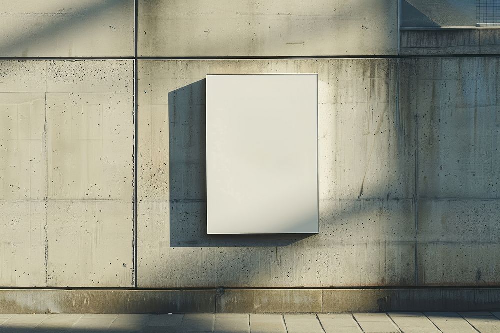 Rectangle white mockup sign architecture | Free Photo - rawpixel