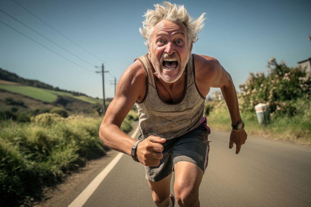 Jocking man wristwatch shouting. | Premium Photo - rawpixel