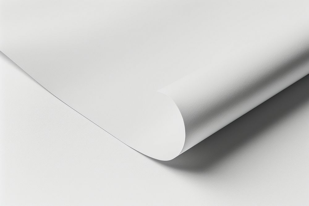 Curved a4 paper mockup white | Free Photo - rawpixel