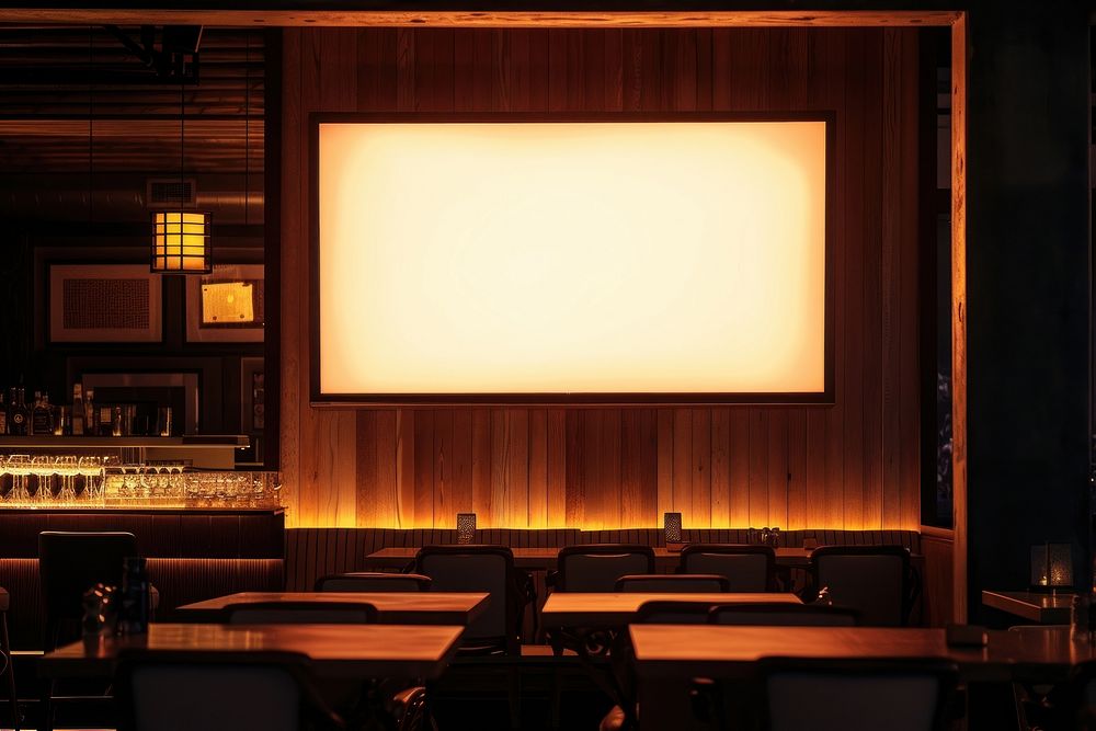 Restaurant screen electronics furniture. | Free Photo - rawpixel