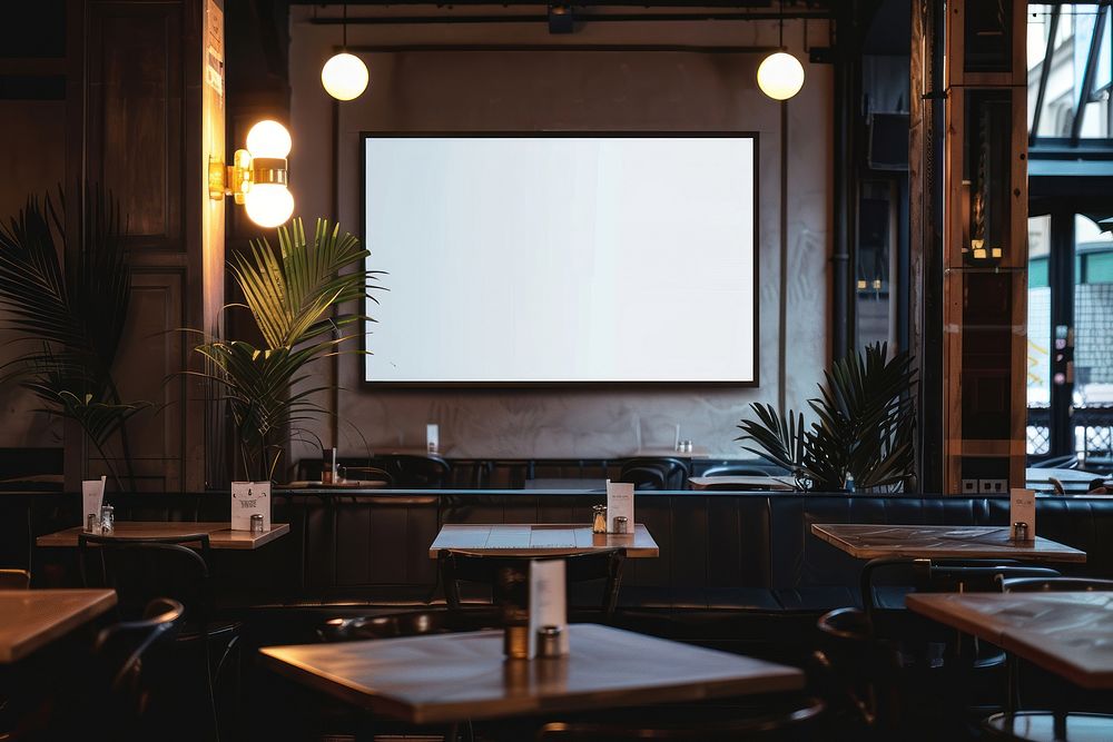 Restaurant screen architecture electronics. | Free Photo - rawpixel