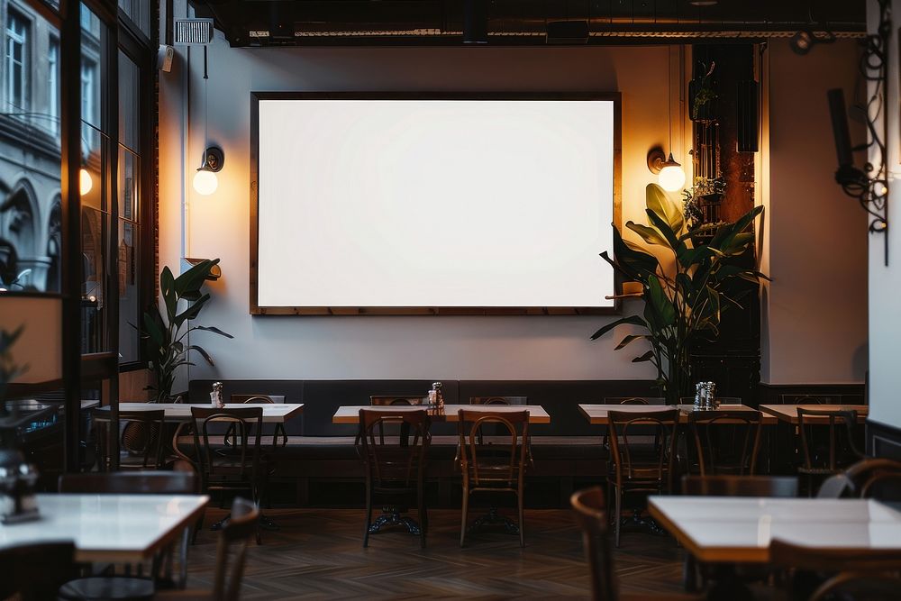 Restaurant screen architecture electronics. | Free Photo - rawpixel